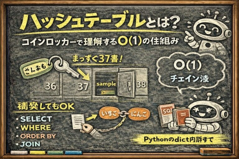 ハッシュテーブルとは？コインロッカーで理解するO(1)の仕組み - 耳ログニュース｜AI・テクノロジーを分かりやすく解説する情報メディア